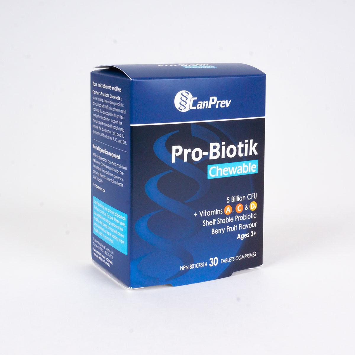 CanPrev Pro-Biotik 5 Billion CFU Plus Vitamins A, C and D3, 30 Chewabl ...